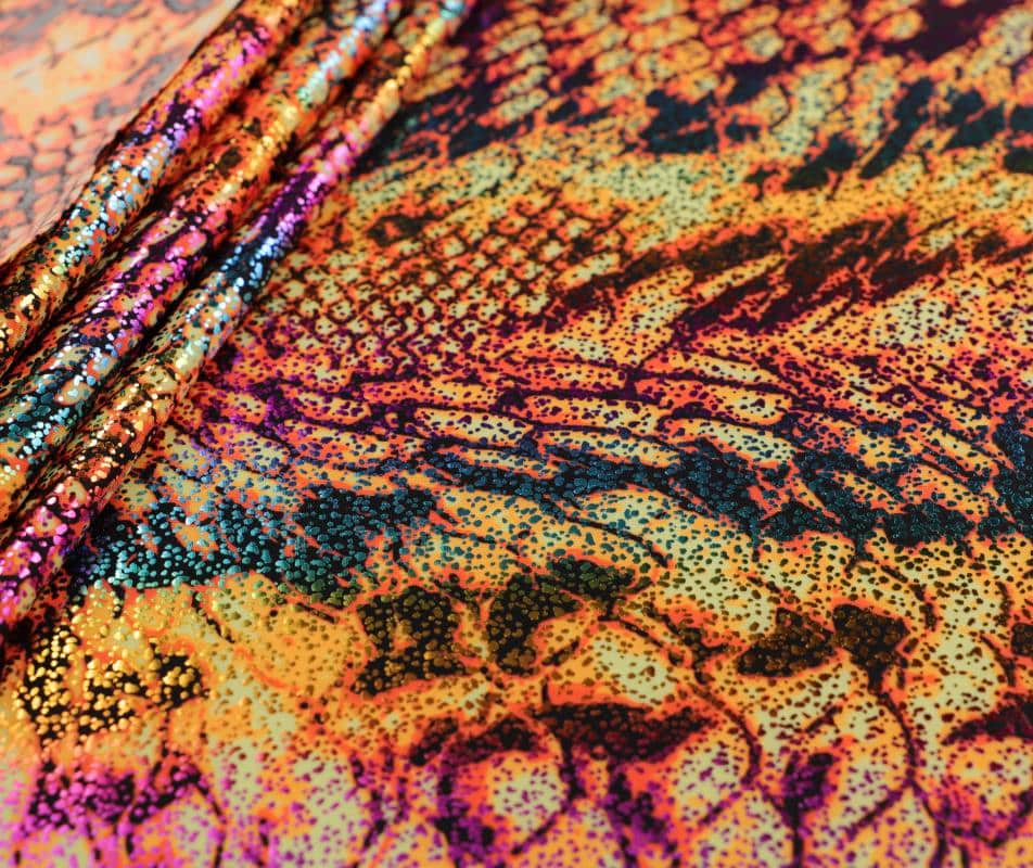 Spandex Printed Fabric Safari Holo Snake #3 | Stretch House, Inc